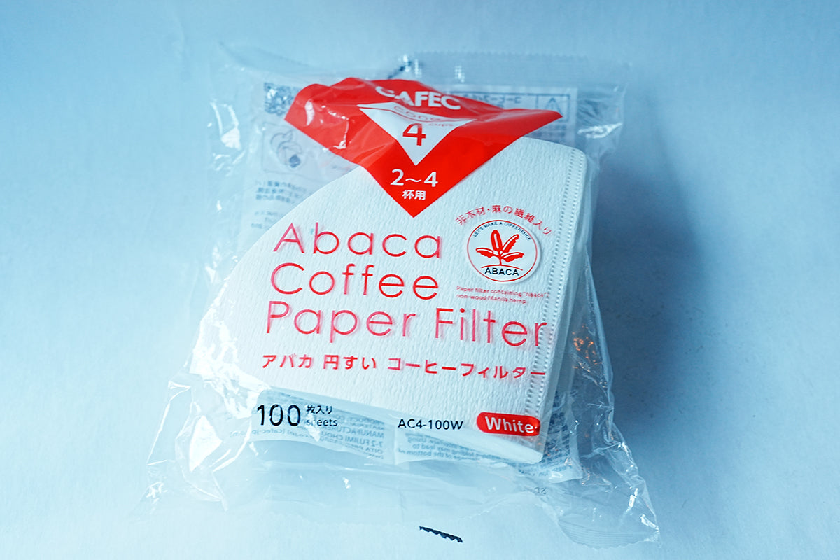 CAFEC ABACA COFFEE PAPER FILTER [ WHITE ] カフェック アバカ 円錐形ドリッパー用コーヒーペーパーフ ...